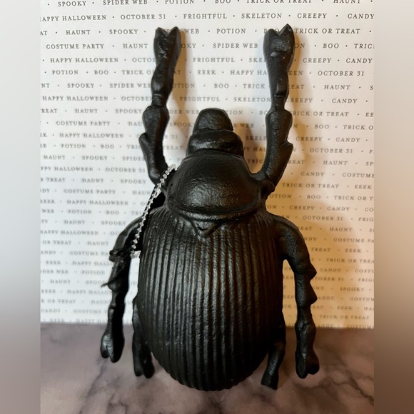 haunted manor | Holiday | Halloween Large Black Metal Beetle Spooky ...